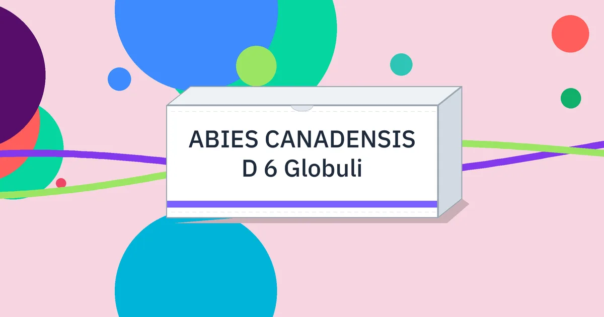 Symbolbild: Packung mit der Aufschrift ABIES CANADENSIS D 6 Globuli (PZN 16688151) – Verfügbarkeit und Bezug in Apotheken in Frankfurt am Main