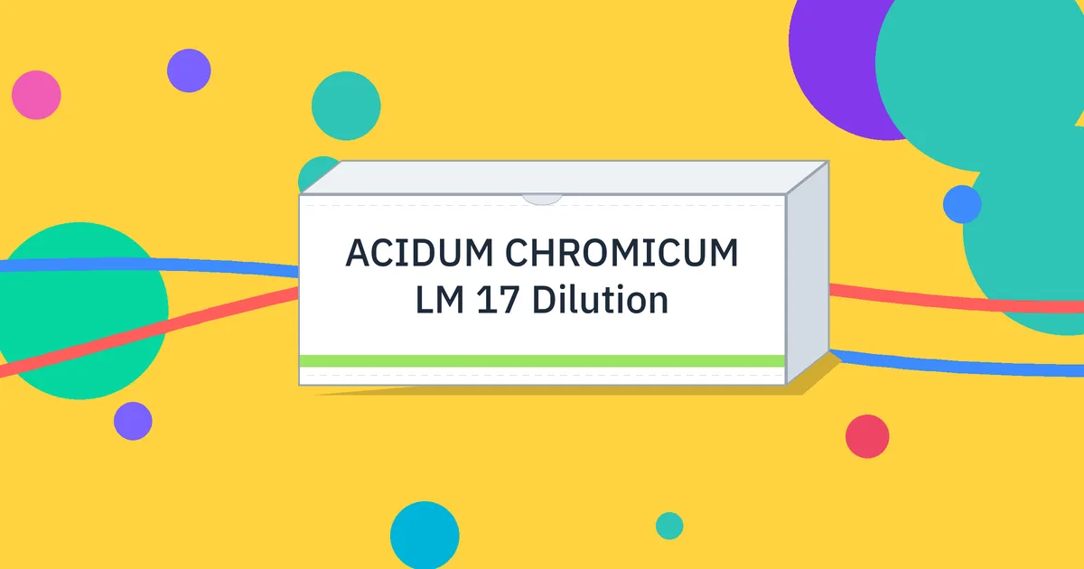 Symbolbild: Packung mit der Aufschrift ACIDUM CHROMICUM LM 17 Dilution (PZN 13272705) – Verfügbarkeit und Bezug in Apotheken in Frankfurt am Main