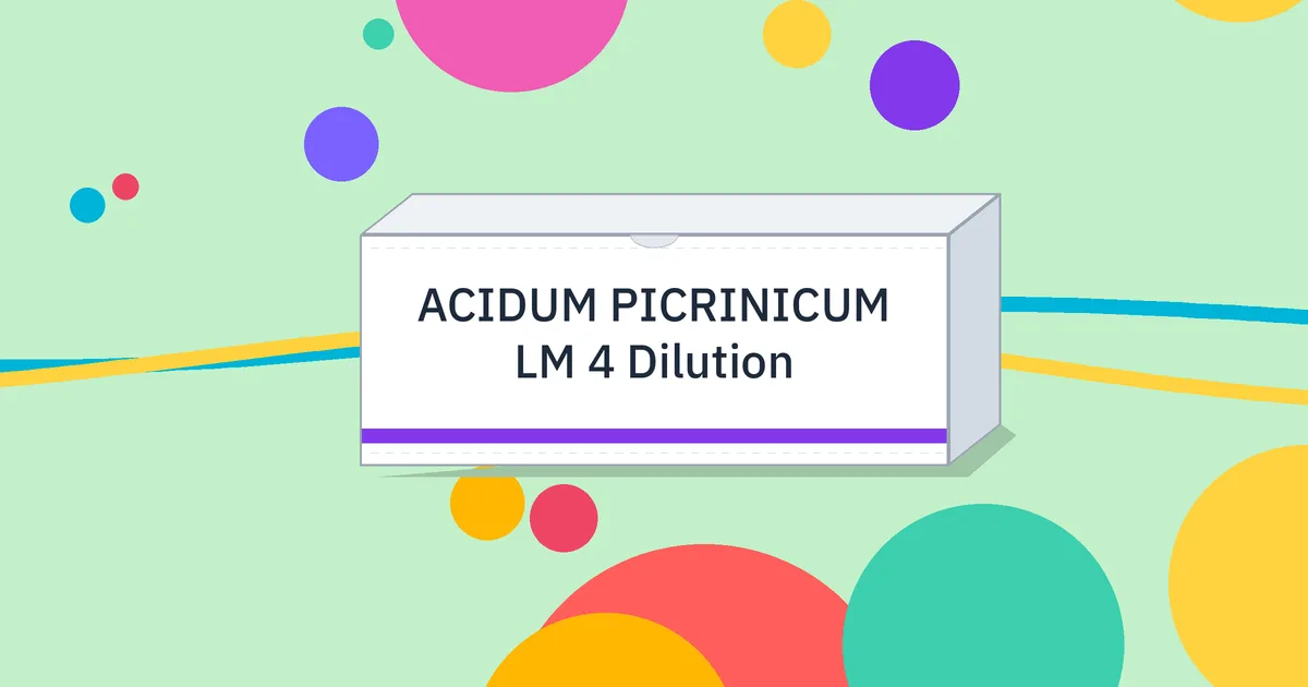 Symbolbild: Packung mit der Aufschrift ACIDUM PICRINICUM LM 4 Dilution (PZN 12753526) – Verfügbarkeit und Bezug in Apotheken in Frankfurt am Main