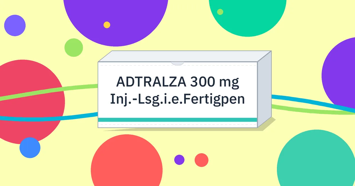 Symbolbild: Packung mit der Aufschrift ADTRALZA 300 mg Inj.-Lsg.i.e.Fertigpen (PZN 20374145) – Verfügbarkeit und Bezug in Apotheken in Frankfurt am Main