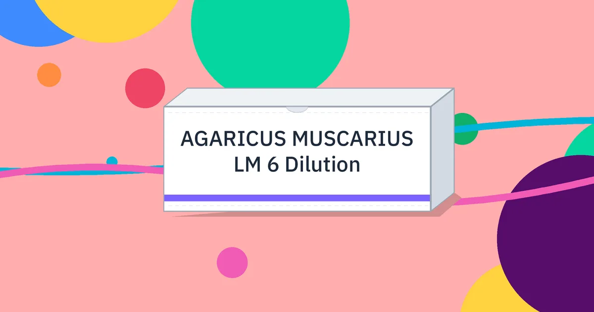 Symbolbild: Packung mit der Aufschrift AGARICUS MUSCARIUS LM 6 Dilution (PZN 02600299) – Verfügbarkeit und Bezug in Apotheken in Frankfurt am Main