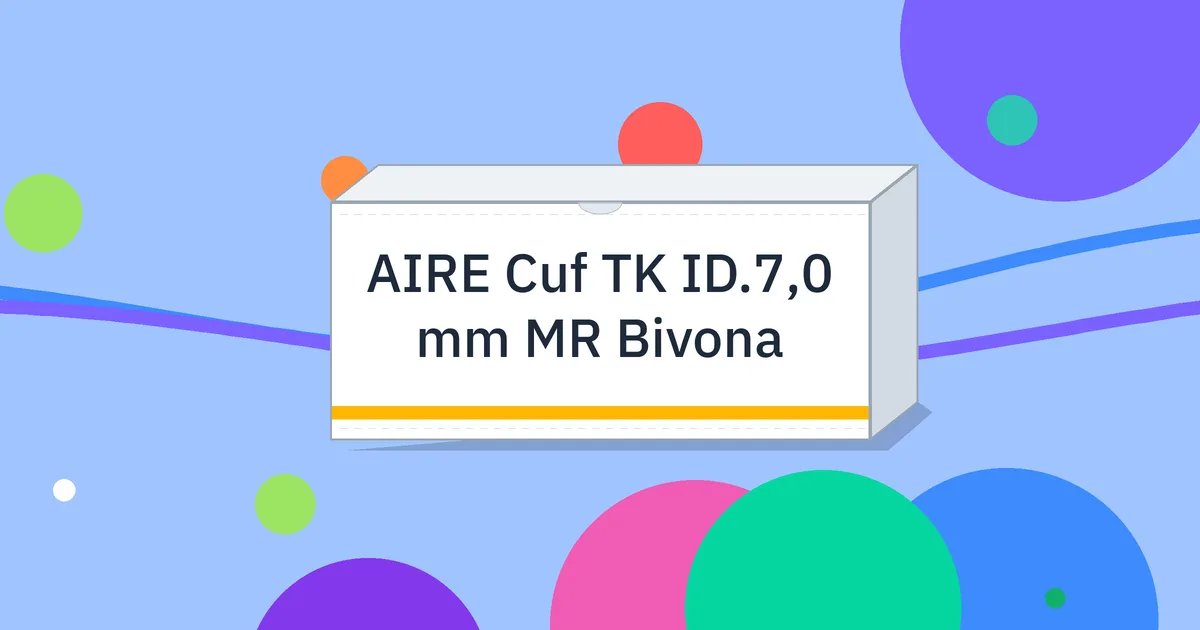Symbolbild: Packung mit der Aufschrift AIRE Cuf TK ID.7,0 mm MR Bivona (PZN 01577500) – Verfügbarkeit und Bezug in Apotheken in Frankfurt am Main