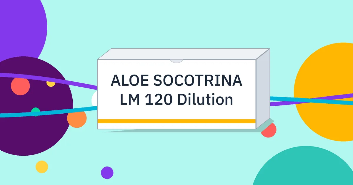 Symbolbild: Packung mit der Aufschrift ALOE SOCOTRINA LM 120 Dilution (PZN 13313700) – Verfügbarkeit und Bezug in Apotheken in Frankfurt am Main