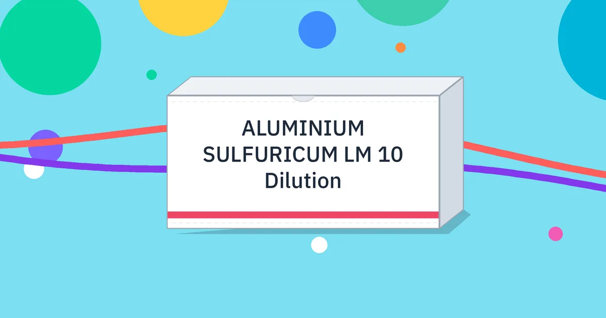 Symbolbild: Packung mit der Aufschrift ALUMINIUM SULFURICUM LM 10 Dilution (PZN 13317595) – Verfügbarkeit und Bezug in Apotheken in Frankfurt am Main