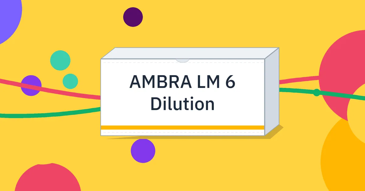 Symbolbild: Packung mit der Aufschrift AMBRA LM 6 Dilution (PZN 02600425) – Verfügbarkeit und Bezug in Apotheken in Frankfurt am Main