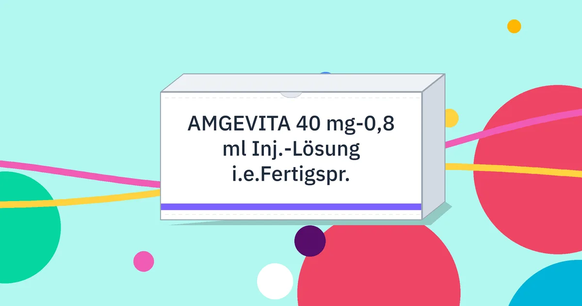 Symbolbild: Packung mit der Aufschrift AMGEVITA 40 mg-0,8 ml Inj.-Lösung i.e.Fertigspr. (PZN 15863103) – Verfügbarkeit und Bezug in Apotheken in Frankfurt am Main