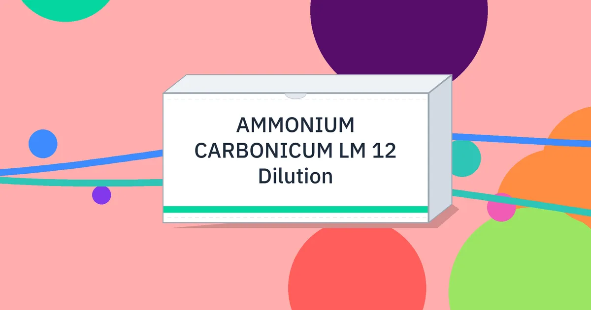 Symbolbild: Packung mit der Aufschrift AMMONIUM CARBONICUM LM 12 Dilution (PZN 07539015) – Verfügbarkeit und Bezug in Apotheken in Frankfurt am Main