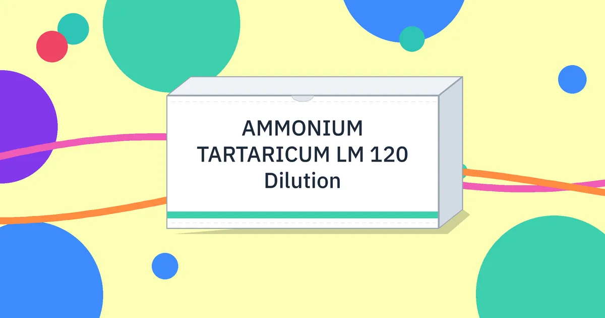 Symbolbild: Packung mit der Aufschrift AMMONIUM TARTARICUM LM 120 Dilution (PZN 12761833) – Verfügbarkeit und Bezug in Apotheken in Frankfurt am Main