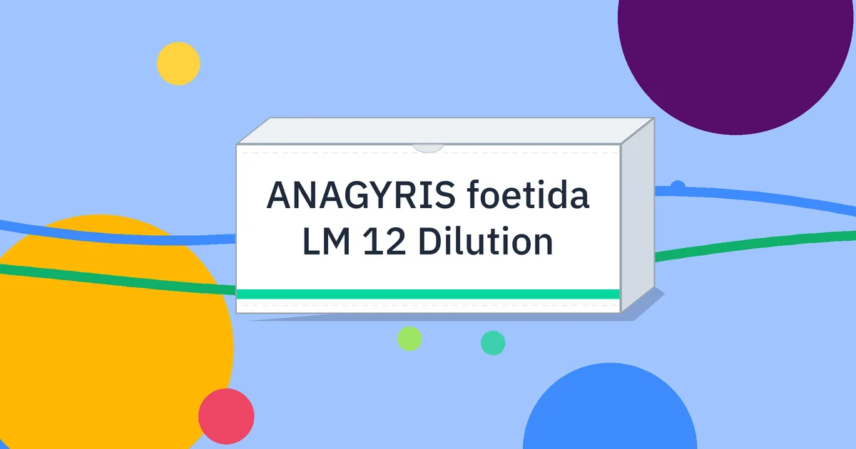 Symbolbild: Packung mit der Aufschrift ANAGYRIS foetida LM 12 Dilution (PZN 13328334) – Verfügbarkeit und Bezug in Apotheken in Frankfurt am Main