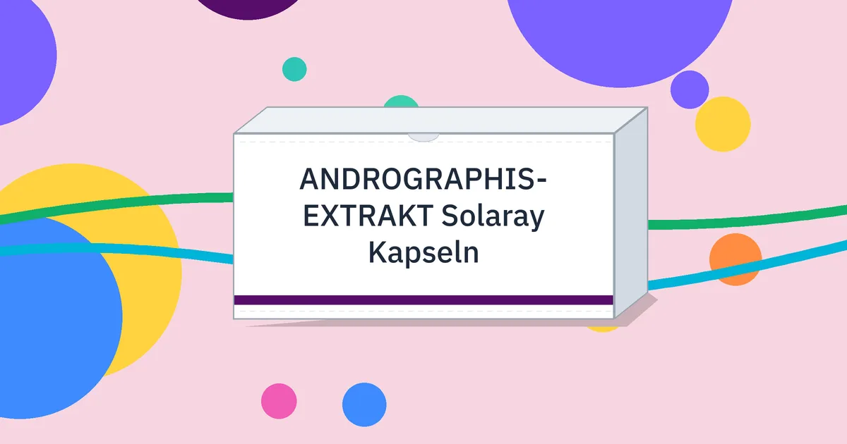 Symbolbild: Packung mit der Aufschrift ANDROGRAPHIS-EXTRAKT Solaray Kapseln (PZN 17253320) – Verfügbarkeit und Bezug in Apotheken in Frankfurt am Main