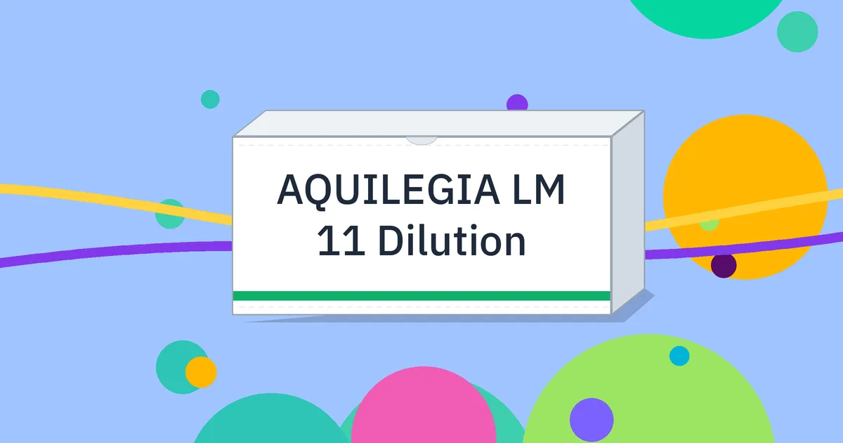 Symbolbild: Packung mit der Aufschrift AQUILEGIA LM 11 Dilution (PZN 13383729) – Verfügbarkeit und Bezug in Apotheken in Frankfurt am Main