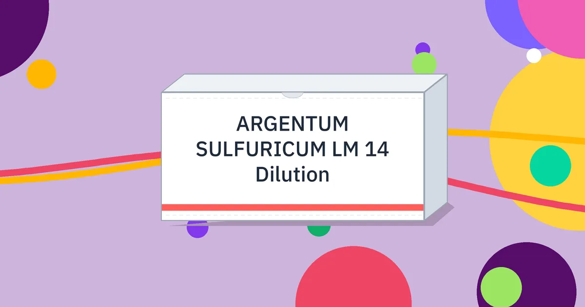 Symbolbild: Packung mit der Aufschrift ARGENTUM SULFURICUM LM 14 Dilution (PZN 12770068) – Verfügbarkeit und Bezug in Apotheken in Frankfurt am Main