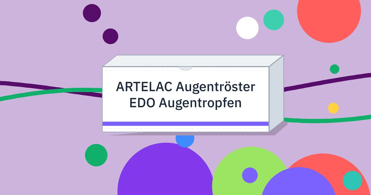 Symbolbild: Packung mit der Aufschrift ARTELAC Augentröster EDO Augentropfen (PZN 19147094) – Verfügbarkeit und Bezug in Apotheken in Frankfurt am Main
