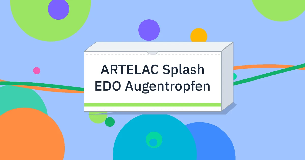 Symbolbild: Packung mit der Aufschrift ARTELAC Splash EDO Augentropfen (PZN 07706996) – Verfügbarkeit und Bezug in Apotheken in Frankfurt am Main