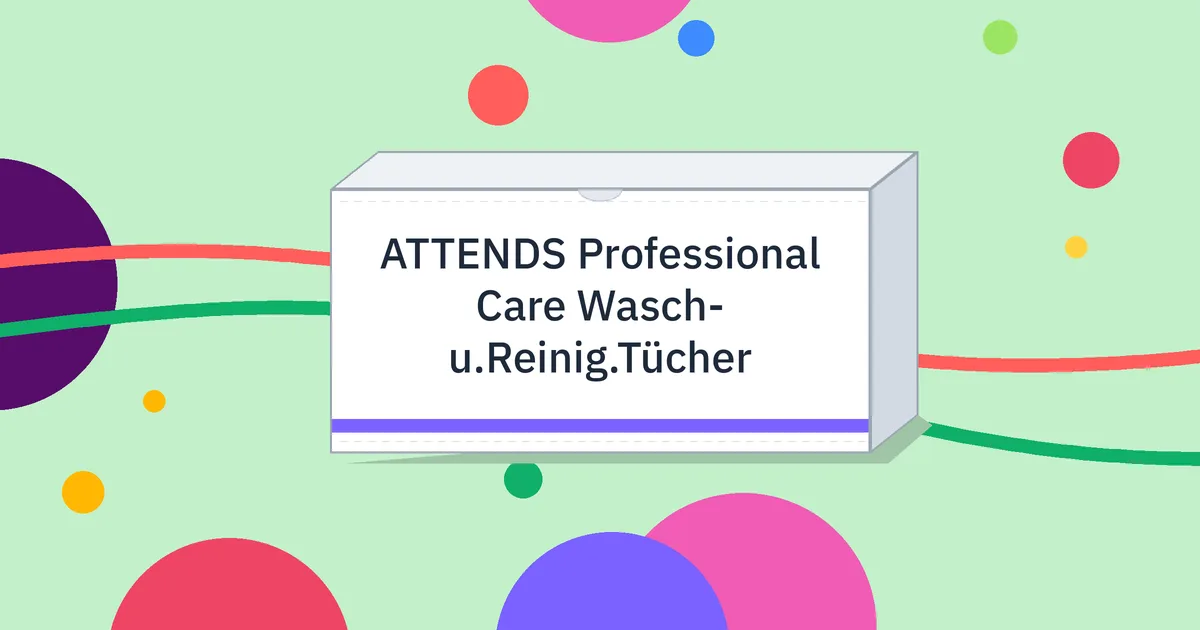 Symbolbild: Packung mit der Aufschrift ATTENDS Professional Care Wasch-u.Reinig.Tücher (PZN 02313631) – Verfügbarkeit und Bezug in Apotheken in Frankfurt am Main