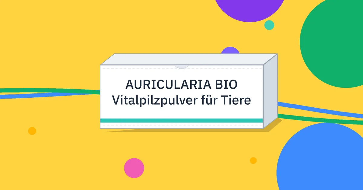Symbolbild: Packung mit der Aufschrift AURICULARIA BIO Vitalpilzpulver für Tiere (PZN 10745043) – Verfügbarkeit und Bezug in Apotheken in Frankfurt am Main