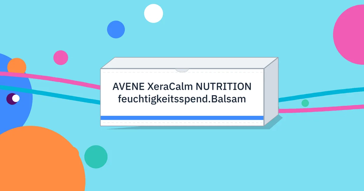 Symbolbild: Packung mit der Aufschrift AVENE XeraCalm NUTRITION feuchtigkeitsspend.Balsam (PZN 17556776) – Verfügbarkeit und Bezug in Apotheken in Frankfurt am Main