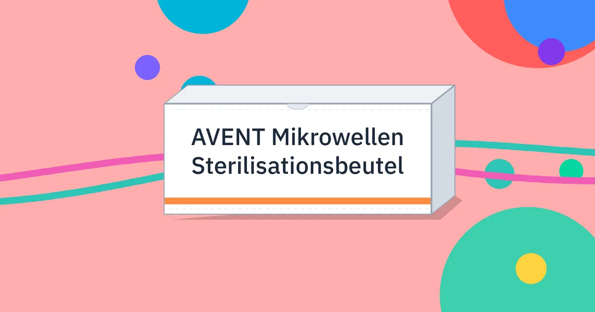 Symbolbild: Packung mit der Aufschrift AVENT Mikrowellen Sterilisationsbeutel (PZN 00107502) – Verfügbarkeit und Bezug in Apotheken in Frankfurt am Main