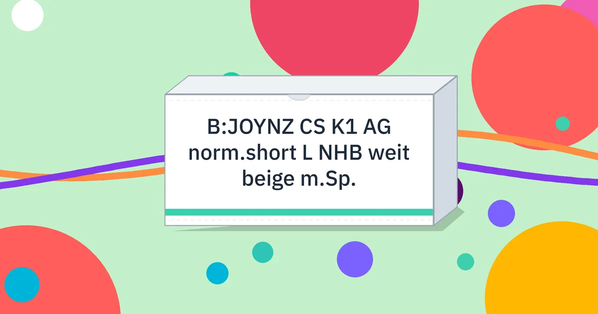 Symbolbild: Packung mit der Aufschrift B:JOYNZ CS K1 AG norm.short L NHB weit beige m.Sp. (PZN 20532236) – Verfügbarkeit und Bezug in Apotheken in Frankfurt am Main