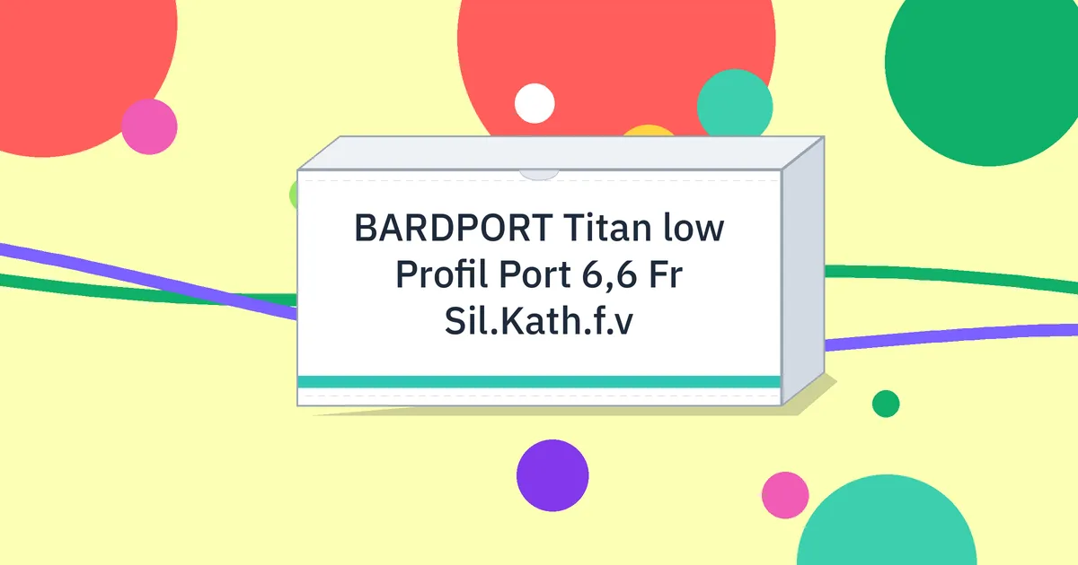 Symbolbild: Packung mit der Aufschrift BARDPORT Titan low Profil Port 6,6 Fr Sil.Kath.f.v (PZN 02754950) – Verfügbarkeit und Bezug in Apotheken in Frankfurt am Main
