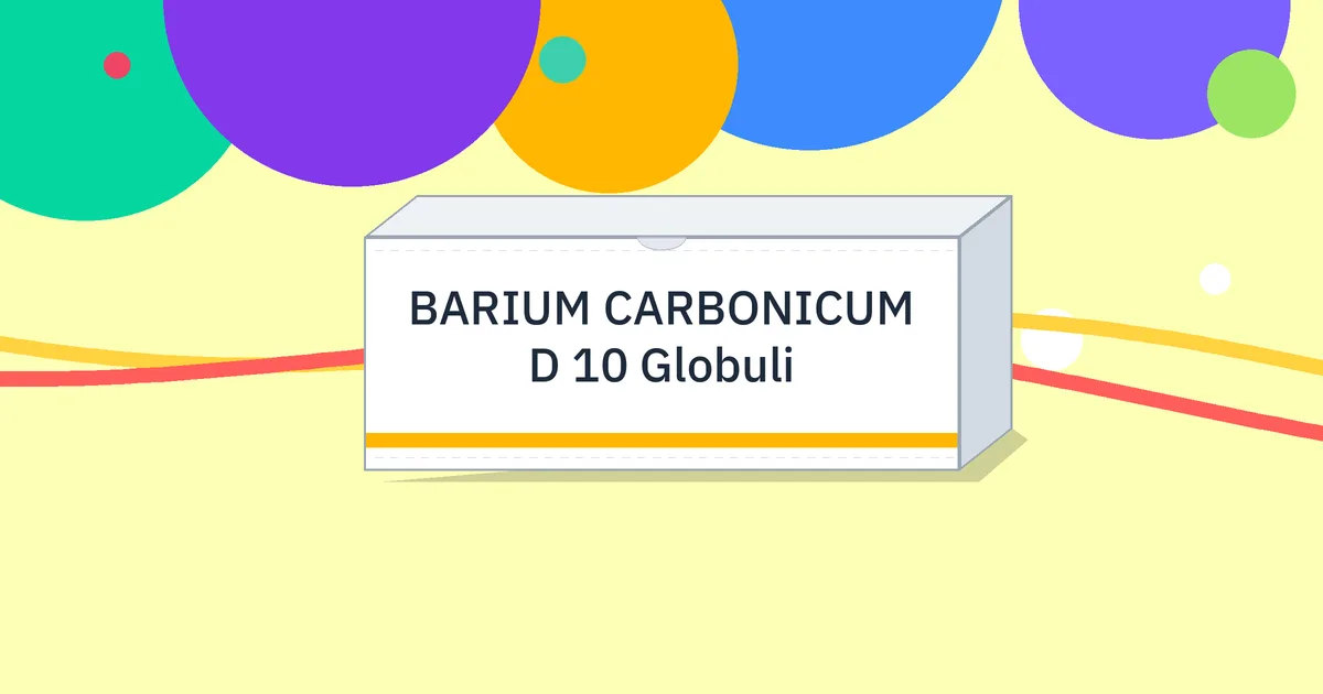 Symbolbild: Packung mit der Aufschrift BARIUM CARBONICUM D 10 Globuli (PZN 02637782) – Verfügbarkeit und Bezug in Apotheken in Frankfurt am Main