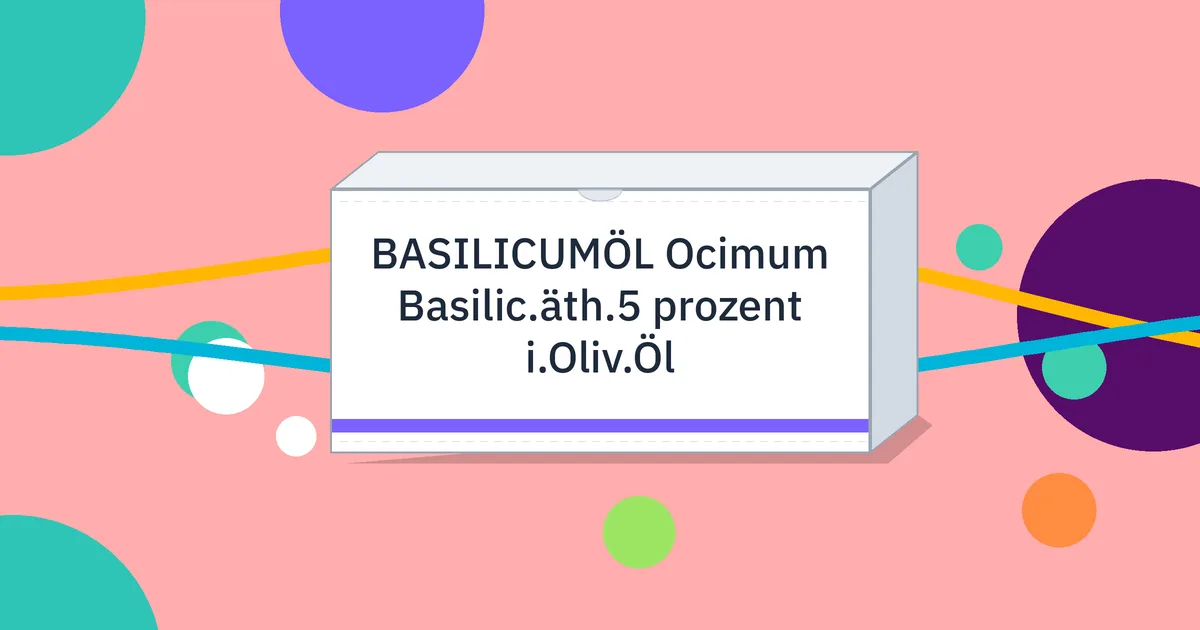 Symbolbild: Packung mit der Aufschrift BASILICUMÖL Ocimum Basilic.äth.5 prozent i.Oliv.Öl (PZN 02467759) – Verfügbarkeit und Bezug in Apotheken in Frankfurt am Main