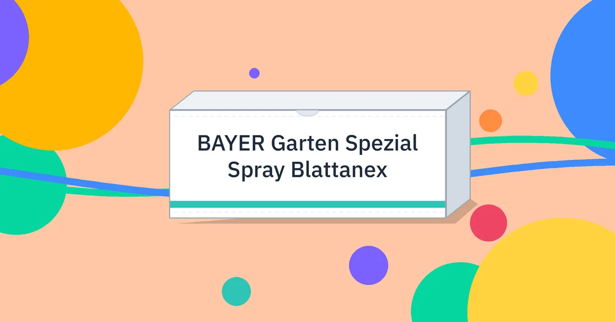 Symbolbild: Packung mit der Aufschrift BAYER Garten Spezial Spray Blattanex (PZN 04882669) – Verfügbarkeit und Bezug in Apotheken in Frankfurt am Main