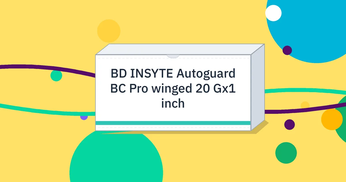 Symbolbild: Packung mit der Aufschrift BD INSYTE Autoguard BC Pro winged 20 Gx1 inch (PZN 17517902) – Verfügbarkeit und Bezug in Apotheken in Frankfurt am Main