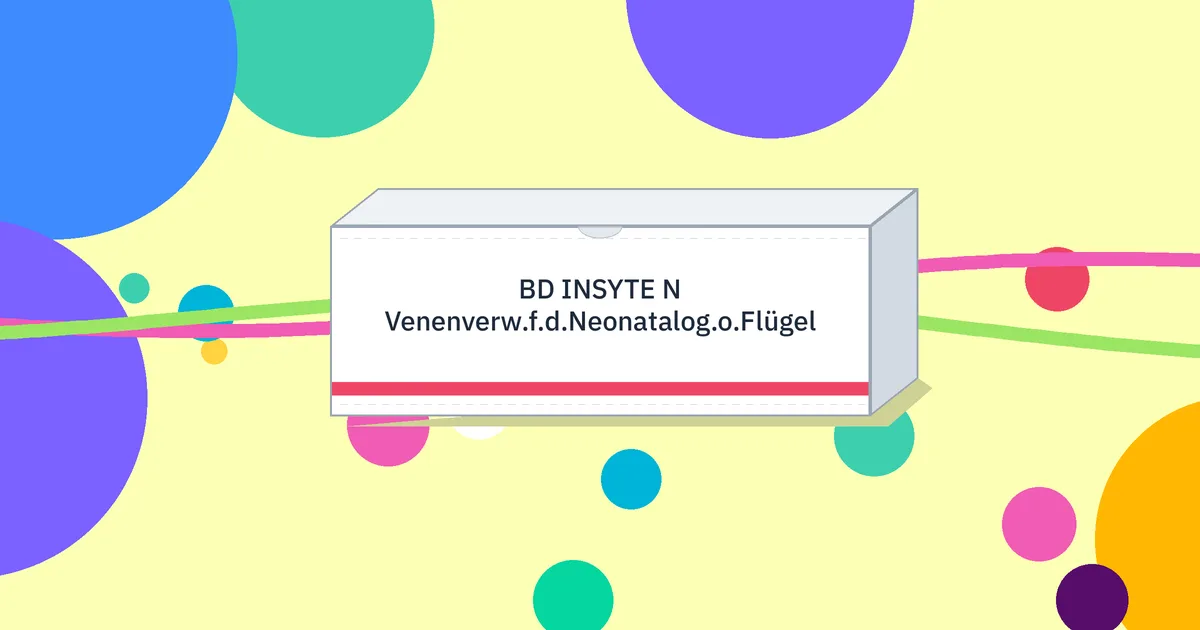 Symbolbild: Packung mit der Aufschrift BD INSYTE N Venenverw.f.d.Neonatalog.o.Flügel (PZN 07546653) – Verfügbarkeit und Bezug in Apotheken in Frankfurt am Main