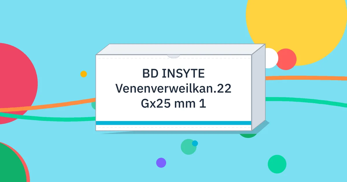 Symbolbild: Packung mit der Aufschrift BD INSYTE Venenverweilkan.22 Gx25 mm 1 (PZN 07546305) – Verfügbarkeit und Bezug in Apotheken in Frankfurt am Main