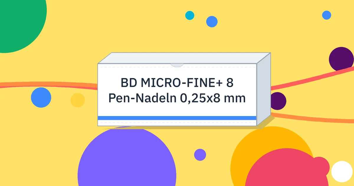 Symbolbild: Packung mit der Aufschrift BD MICRO-FINE+ 8 Pen-Nadeln 0,25x8 mm (PZN 19698799) – Verfügbarkeit und Bezug in Apotheken in Frankfurt am Main