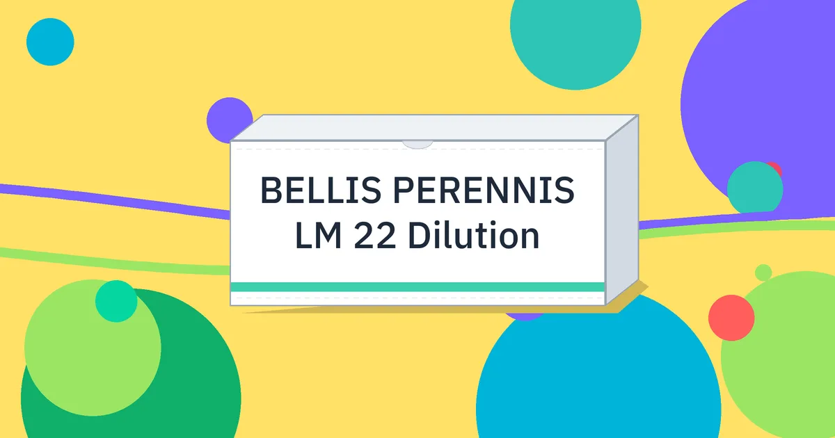 Symbolbild: Packung mit der Aufschrift BELLIS PERENNIS LM 22 Dilution (PZN 12791685) – Verfügbarkeit und Bezug in Apotheken in Frankfurt am Main