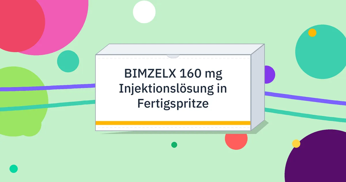 Symbolbild: Packung mit der Aufschrift BIMZELX 160 mg Injektionslösung in Fertigspritze (PZN 19374654) – Verfügbarkeit und Bezug in Apotheken in Frankfurt am Main