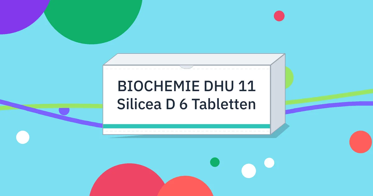 Symbolbild: Packung mit der Aufschrift BIOCHEMIE DHU 11 Silicea D 6 Tabletten (PZN 02580935) – Verfügbarkeit und Bezug in Apotheken in Frankfurt am Main