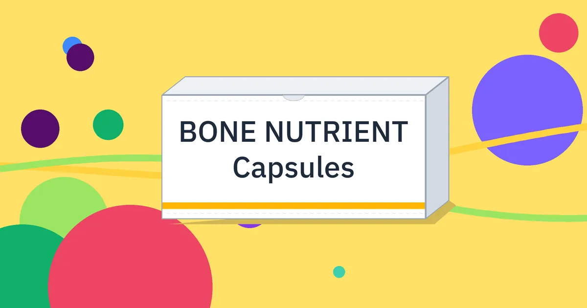 Symbolbild: Packung mit der Aufschrift BONE NUTRIENT Capsules (PZN 19680670) – Verfügbarkeit und Bezug in Apotheken in Frankfurt am Main