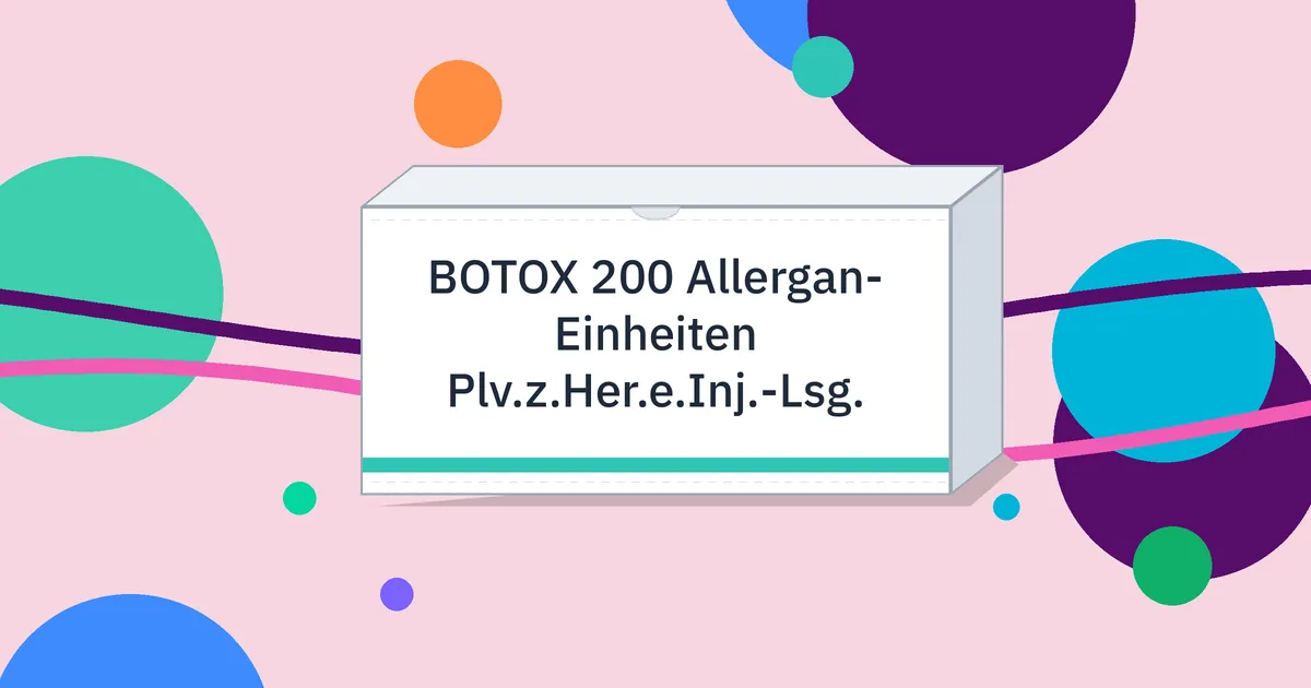 Symbolbild: Packung mit der Aufschrift BOTOX 200 Allergan-Einheiten Plv.z.Her.e.Inj.-Lsg. (PZN 18684074) – Verfügbarkeit und Bezug in Apotheken in Frankfurt am Main