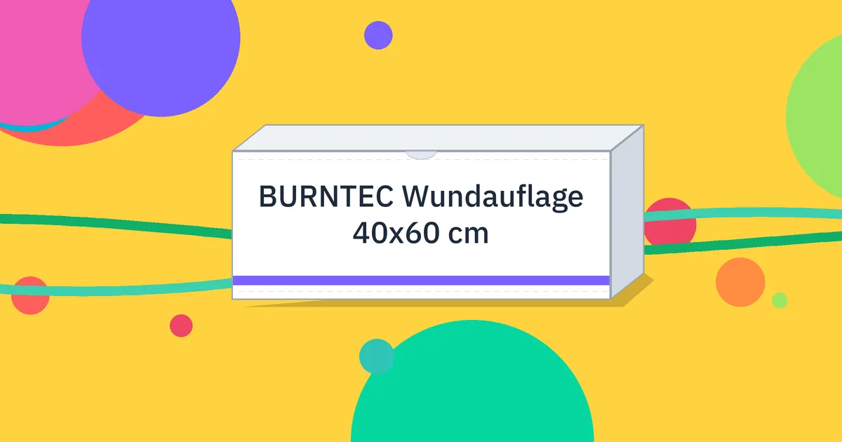 Symbolbild: Packung mit der Aufschrift BURNTEC Wundauflage 40x60 cm (PZN 15193654) – Verfügbarkeit und Bezug in Apotheken in Frankfurt am Main