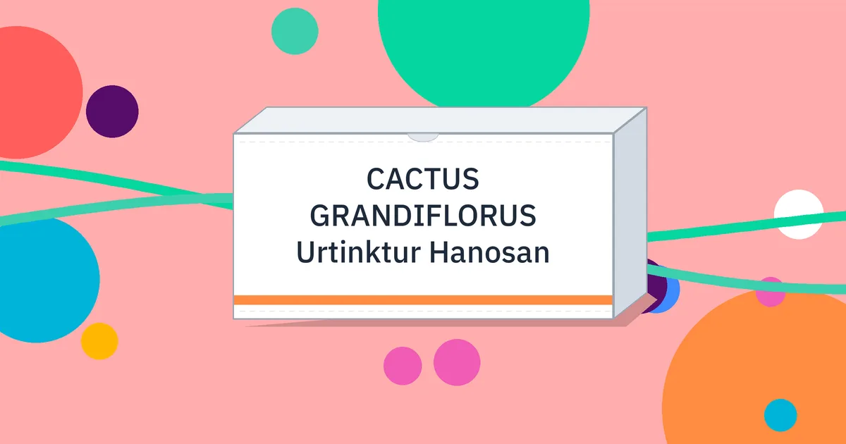 Symbolbild: Packung mit der Aufschrift CACTUS GRANDIFLORUS Urtinktur Hanosan (PZN 07431140) – Verfügbarkeit und Bezug in Apotheken in Frankfurt am Main