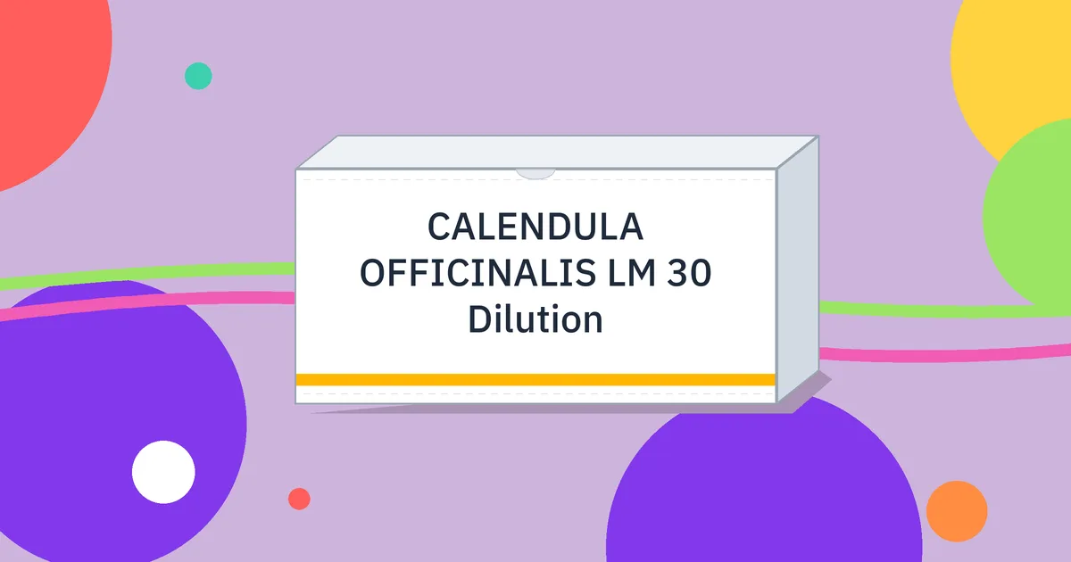 Symbolbild: Packung mit der Aufschrift CALENDULA OFFICINALIS LM 30 Dilution (PZN 09650283) – Verfügbarkeit und Bezug in Apotheken in Frankfurt am Main