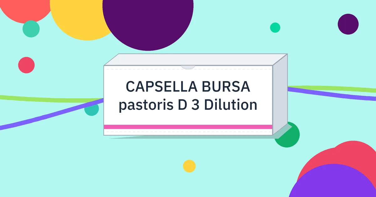 Symbolbild: Packung mit der Aufschrift CAPSELLA BURSA pastoris D 3 Dilution (PZN 04210303) – Verfügbarkeit und Bezug in Apotheken in Frankfurt am Main