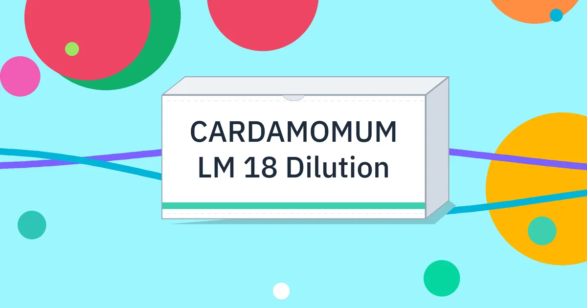 Symbolbild: Packung mit der Aufschrift CARDAMOMUM LM 18 Dilution (PZN 13429696) – Verfügbarkeit und Bezug in Apotheken in Frankfurt am Main