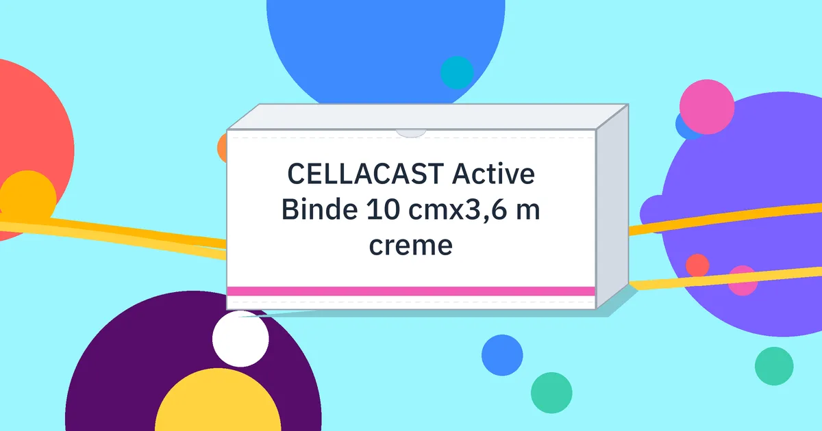 Symbolbild: Packung mit der Aufschrift CELLACAST Active Binde 10 cmx3,6 m creme (PZN 14251674) – Verfügbarkeit und Bezug in Apotheken in Frankfurt am Main
