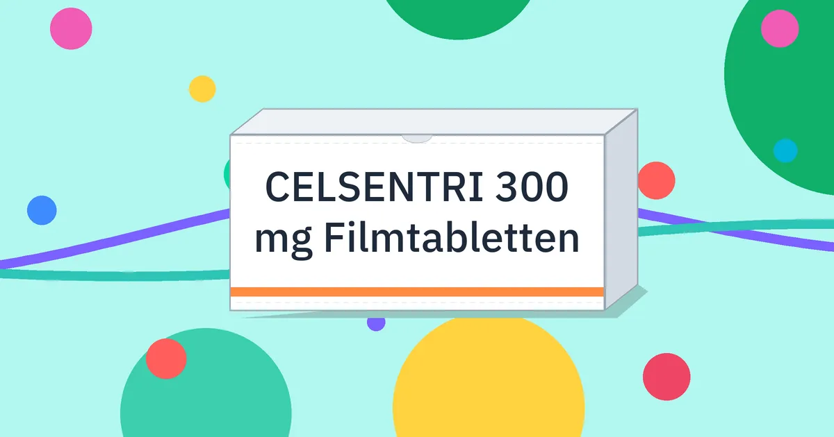 Symbolbild: Packung mit der Aufschrift CELSENTRI 300 mg Filmtabletten (PZN 11871181) – Verfügbarkeit und Bezug in Apotheken in Frankfurt am Main
