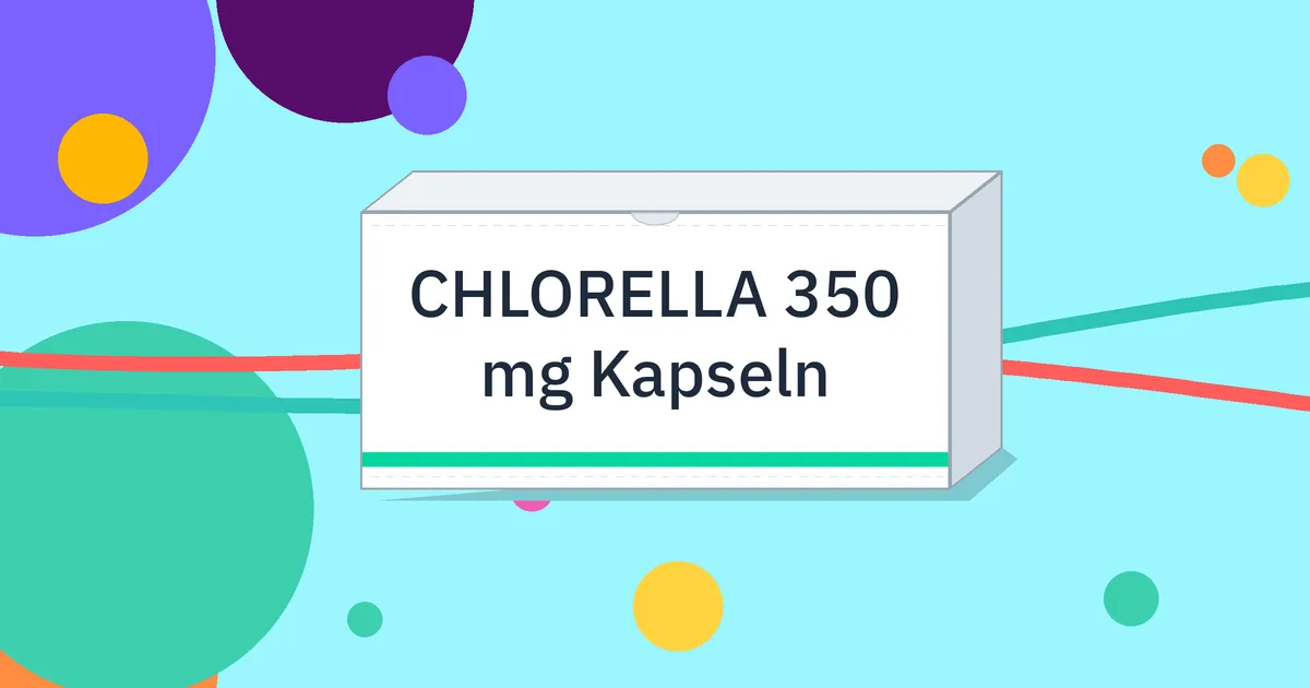 Symbolbild: Packung mit der Aufschrift CHLORELLA 350 mg Kapseln (PZN 11109154) – Verfügbarkeit und Bezug in Apotheken in Frankfurt am Main