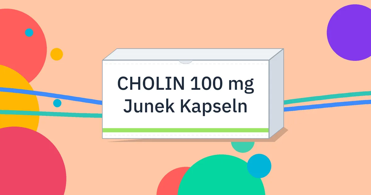 Symbolbild: Packung mit der Aufschrift CHOLIN 100 mg Junek Kapseln (PZN 07089204) – Verfügbarkeit und Bezug in Apotheken in Frankfurt am Main