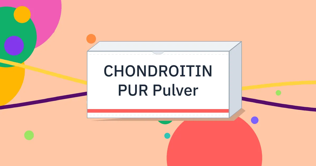 Symbolbild: Packung mit der Aufschrift CHONDROITIN PUR Pulver (PZN 03838206) – Verfügbarkeit und Bezug in Apotheken in Frankfurt am Main