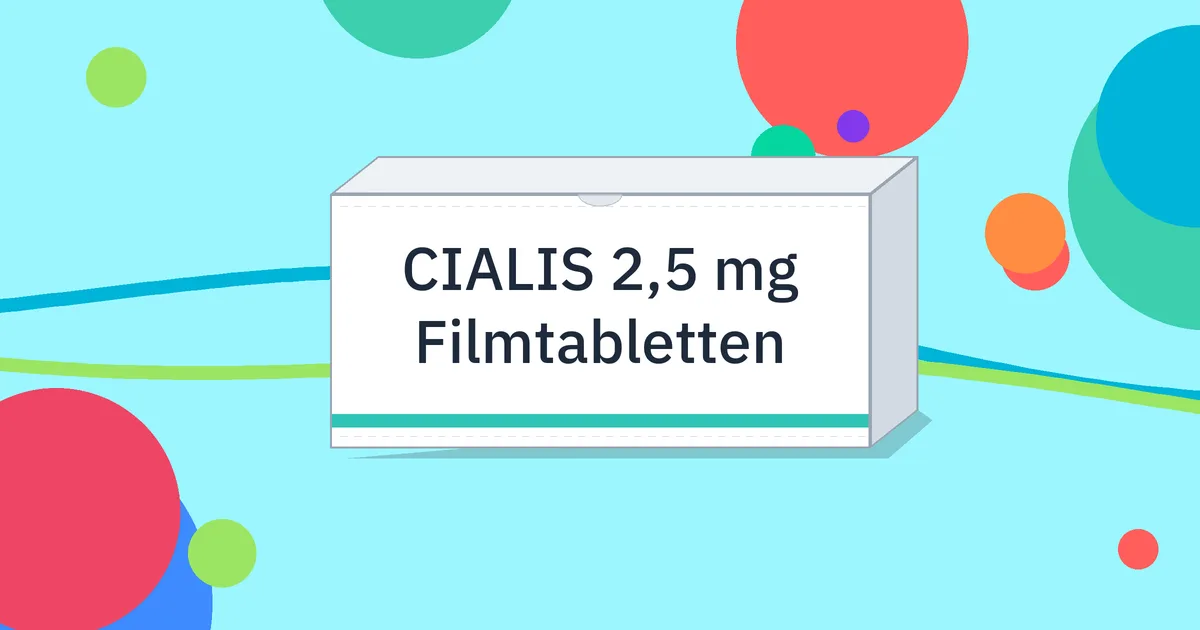 Symbolbild: Packung mit der Aufschrift CIALIS 2,5 mg Filmtabletten (PZN 11341508) – Verfügbarkeit und Bezug in Apotheken in Frankfurt am Main