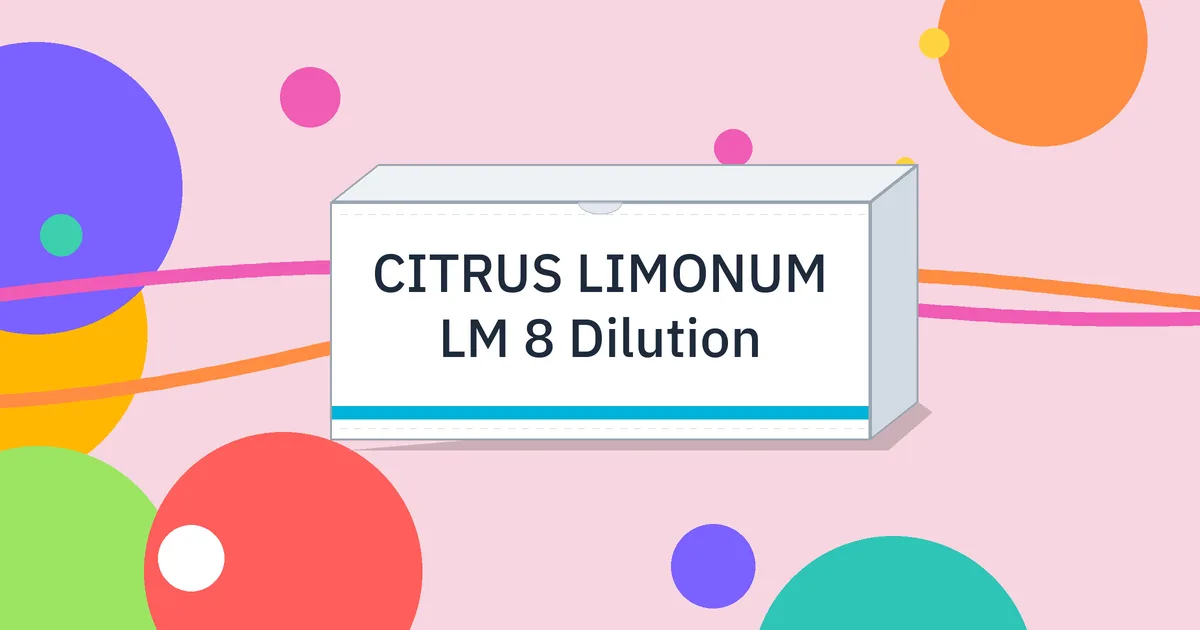 Symbolbild: Packung mit der Aufschrift CITRUS LIMONUM LM 8 Dilution (PZN 13446861) – Verfügbarkeit und Bezug in Apotheken in Frankfurt am Main
