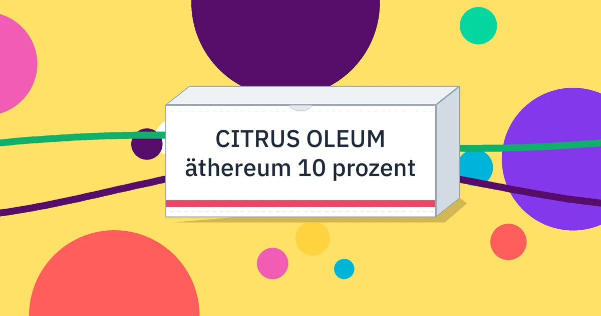 Symbolbild: Packung mit der Aufschrift CITRUS OLEUM äthereum 10 prozent (PZN 02088401) – Verfügbarkeit und Bezug in Apotheken in Frankfurt am Main