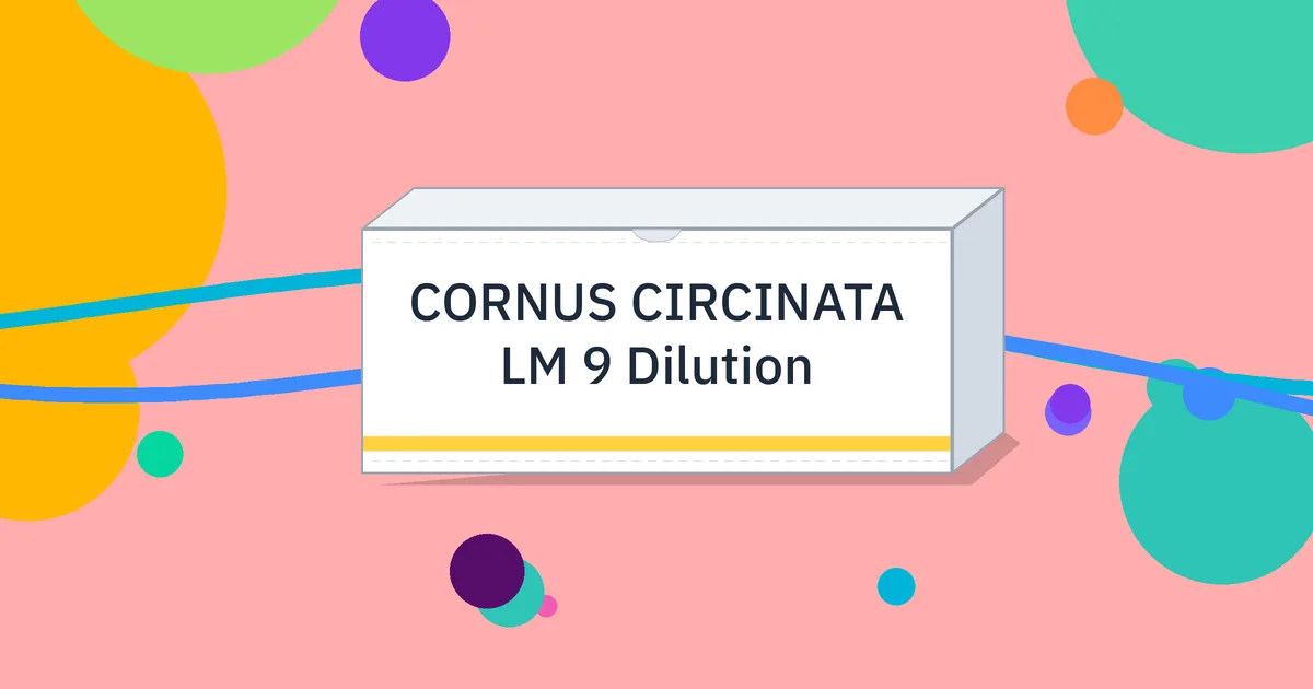 Symbolbild: Packung mit der Aufschrift CORNUS CIRCINATA LM 9 Dilution (PZN 13452123) – Verfügbarkeit und Bezug in Apotheken in Frankfurt am Main